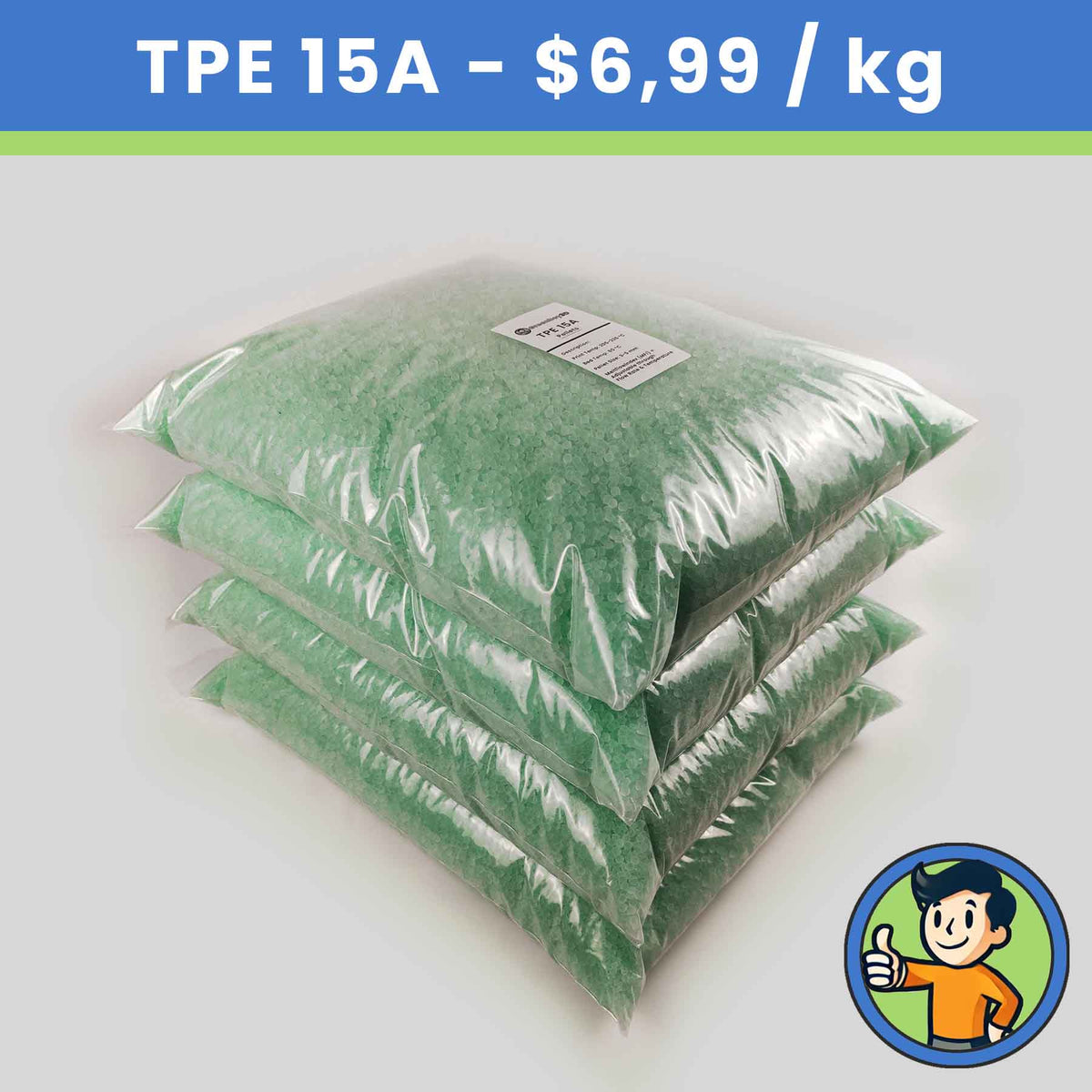 Greenboy3D™ TPE 15A Pellets - 4,99$ | Greenboy3D